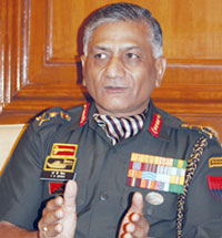 Chief of Army Staff General V. K. Singh
